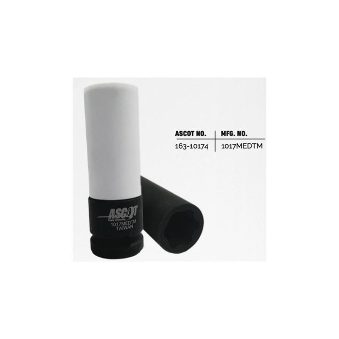 1017MEDTM 1/2in x 17mm Extra-Thin Wall Deep Mercedes Impact Socket