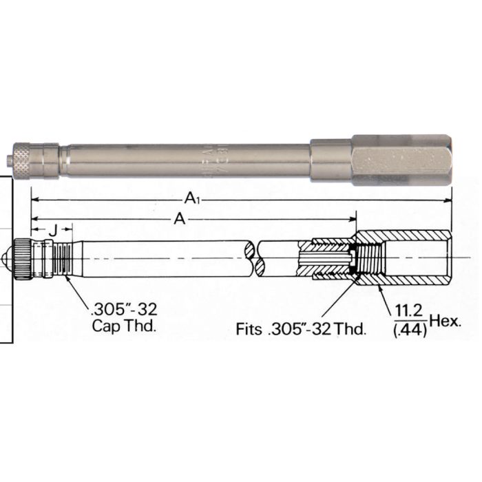 7382 Straight Rigid Valve Extension 5in. Effective Length